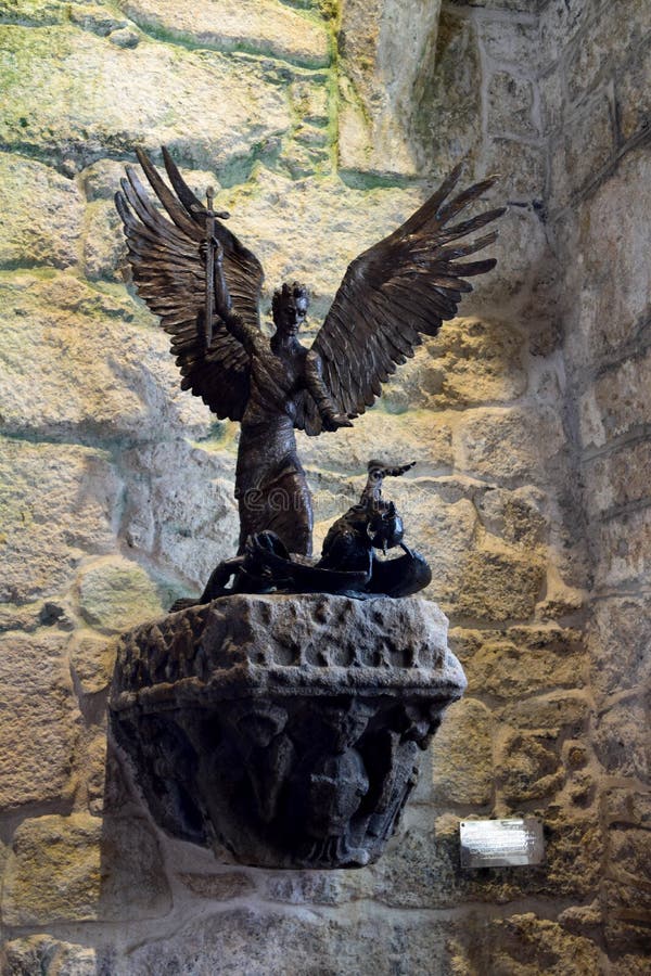 St Michael and the Devil stock photo. Image of mount - 122450216