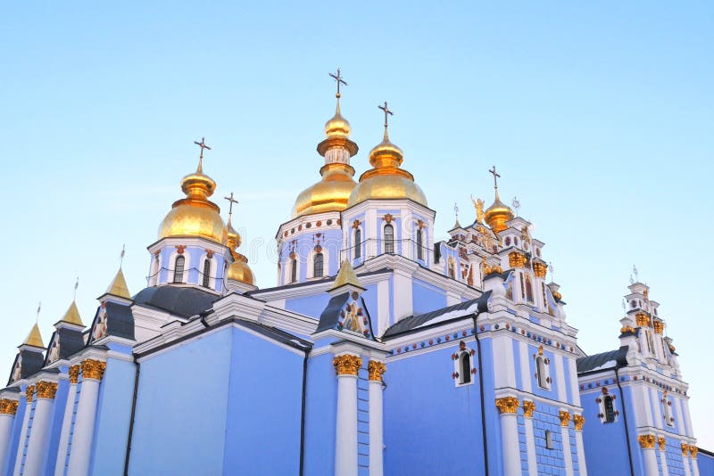 St. Michael`s Golden-Domed Monastery with Its Iconic Gold Stock Photo ... St. Michael`s Golden-Domed Monastery with Its Iconic Gold Stock Photo ...