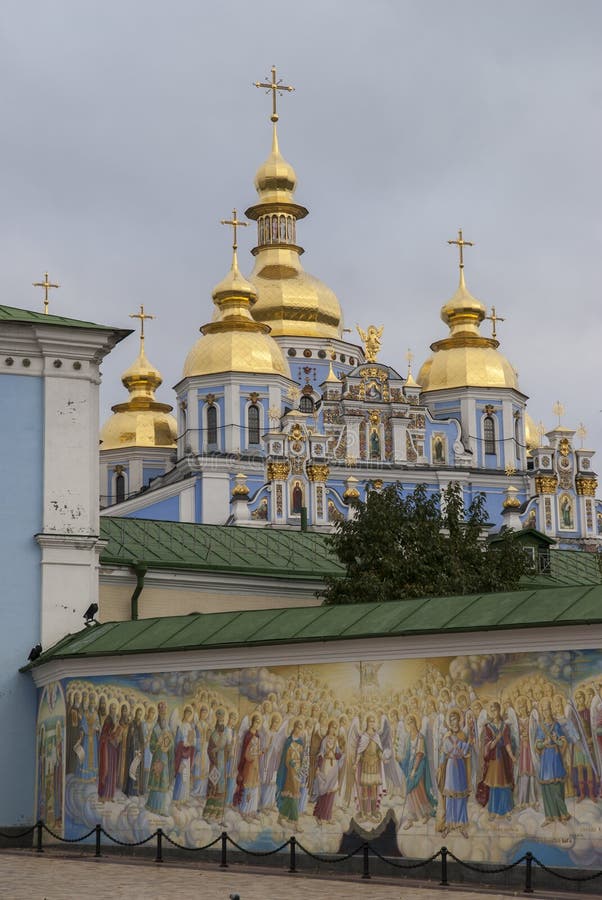St Michaels Gold Domed Monastery in Kiev Stock Image - Image of ...