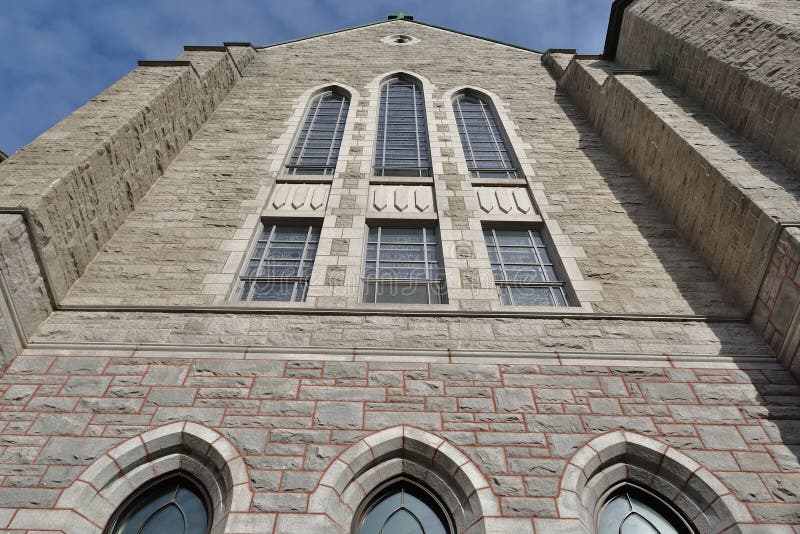 St-Michel Cathedrale Basilica Sherbrooke Stock Image - Image of stone ...
