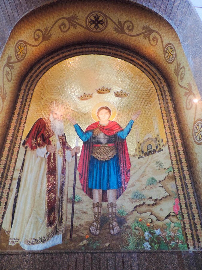 Inside St. Mina Cathedral at Egypt Editorial Photography - Image of ...
