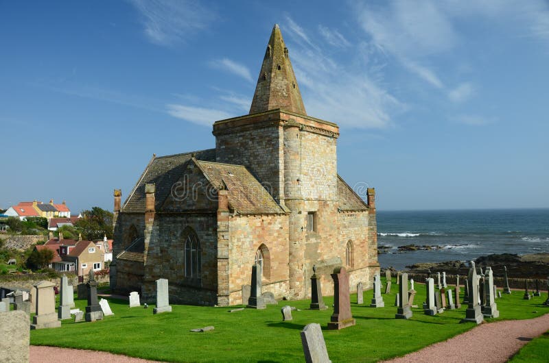 St Monans Kerk of Auld-Kirk in Schotland Stock Foto - Image of ...