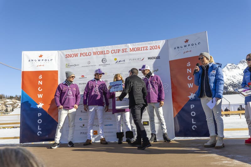 Awards Ceremony at the Snow Polo World Cup St.Moritz 2024 Finals ...