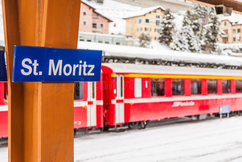 St. Moritz Train Station stock photo. Image of station - 39056782