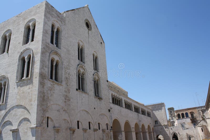 St. Nicholas Basilica. Bari. Apulia. Stock Foto - Image of landschap ...