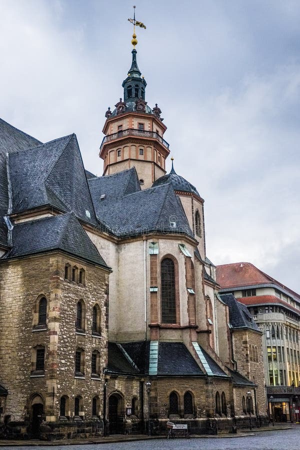 St. Nicholas Church - Leipzig, Germany Stock Photo - Image of ...