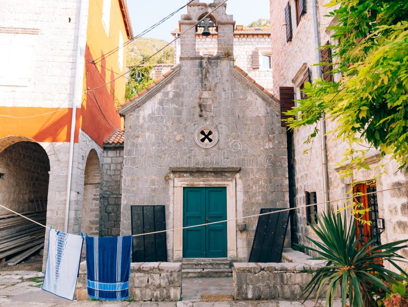 St. Nicholas Church, Perast, Montenegro Stock Image - Image of ...