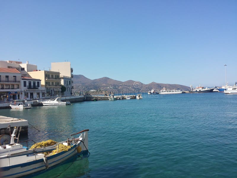St Nicholas ( Nikolaos) Bay, Crete Editorial Stock Photo - Image of ...