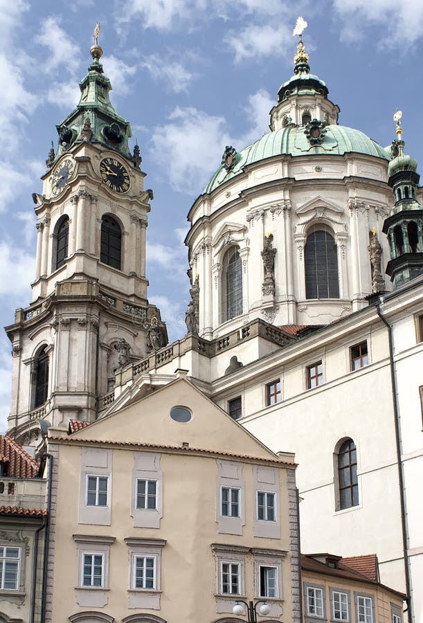 Prague. ST. Mikulas, 18 Century Stock Image - Image of columns, temple ...