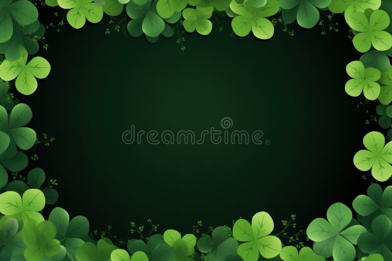 St.Patrick Day Leaf Clover Frame Banner Stock Illustration ...