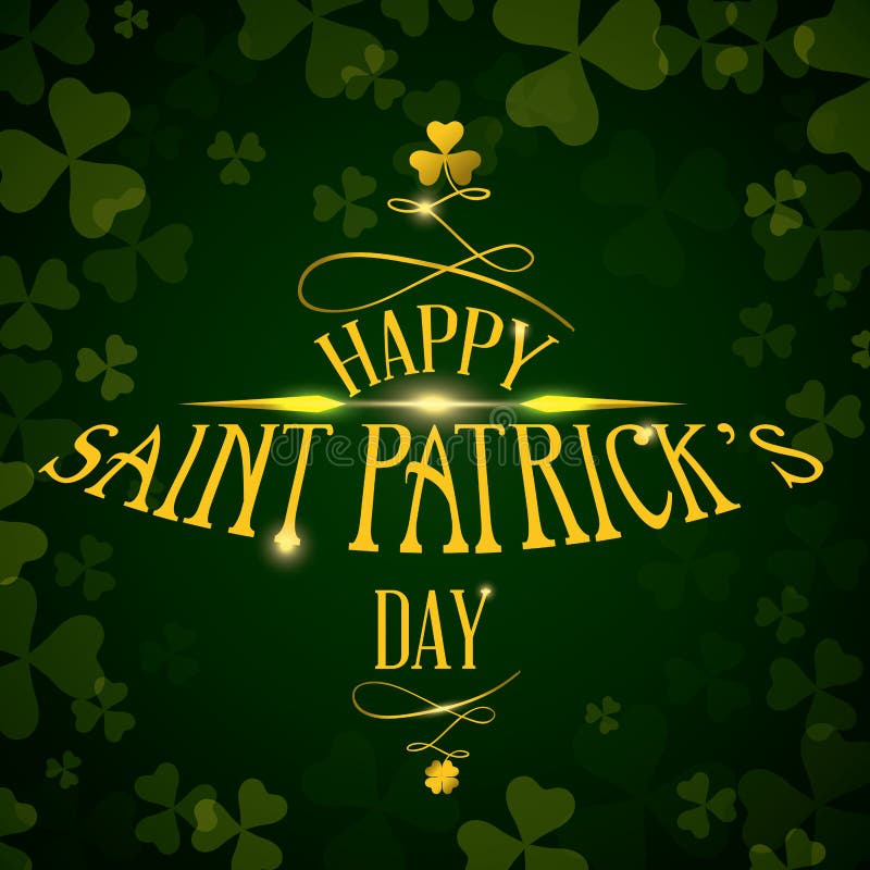 Saint Patrick S Day Banner Illustration with Falling Clovers and ...