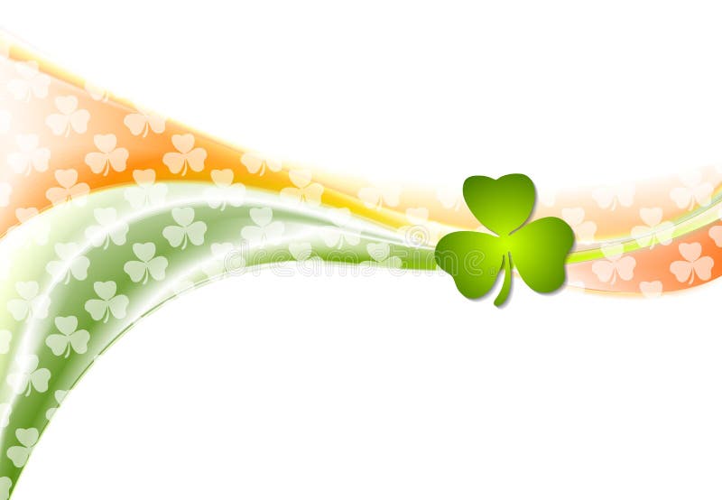 St. Patrick Day Wavy Background with Irish Colors Stock Vector ...