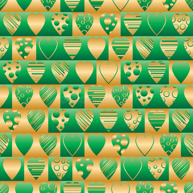 St Patrick Love Symmetry Seamless Pattern Stock Vector - Illustration ...