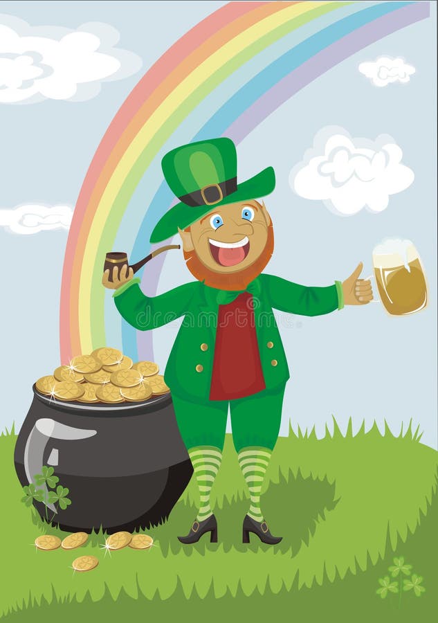 Dancing Leprechaun stock vector. Illustration of green - 12706713