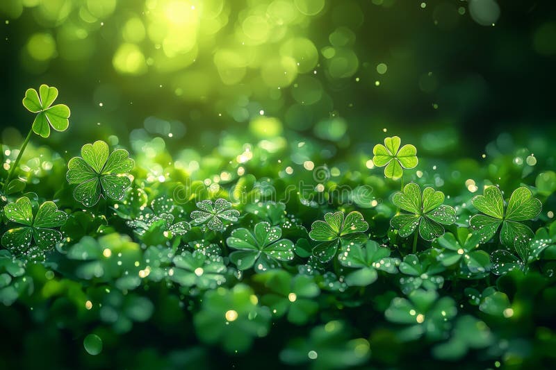 St. Patrick& X27;s Day Abstract Art with a Green Backdrop Stock ...