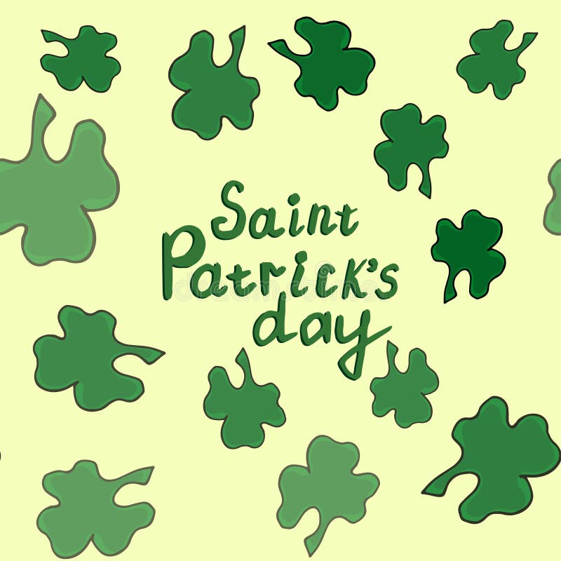 St. Patrick`s Day Background in Green Colors Stock Vector ...