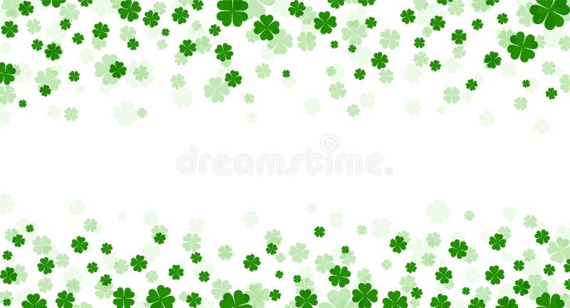 St Patrick Day Banner Template with Illustration of Shamrock Clover ...