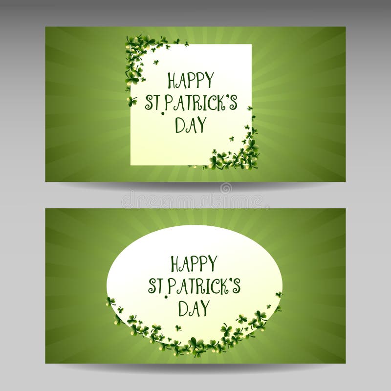 St Patrick`s Day Card Design, Vector Banner. Stock Vector ...