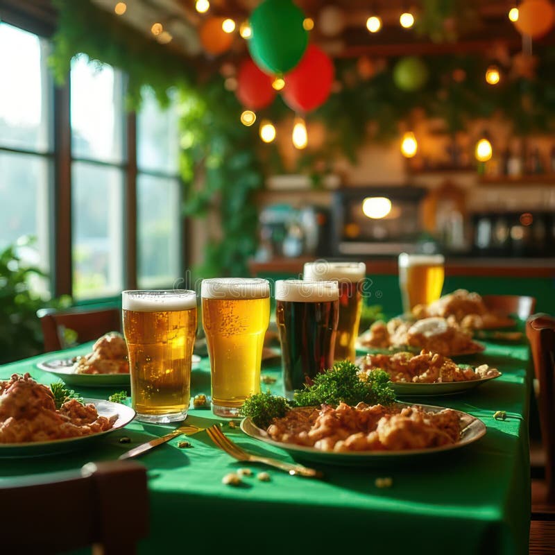 St. Patrick S Day Celebration - Festive Beer Party Scene Stock Image ...