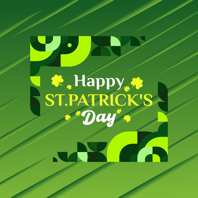 St. Patrickâ€™s Day Celebration with a Modern Banner Stock Vector ...