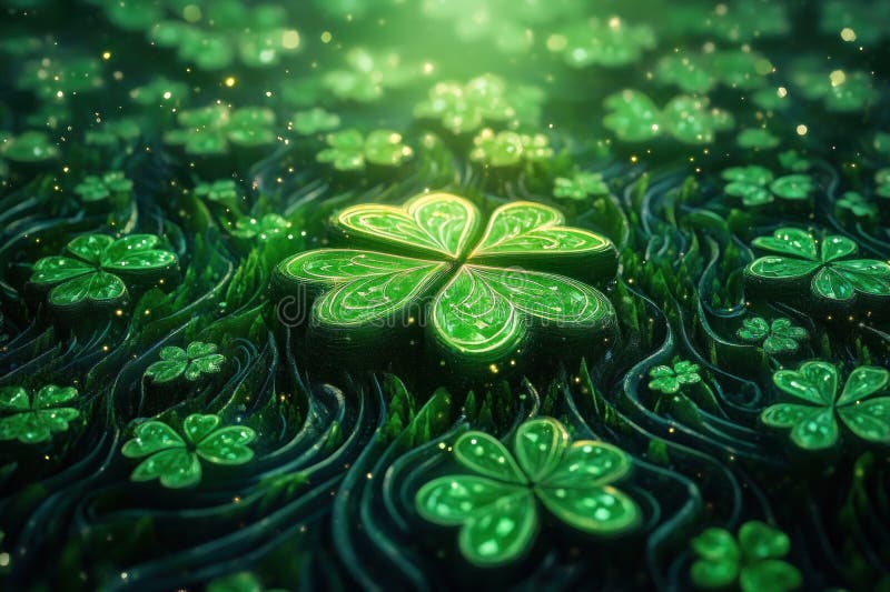 Celebrate St Patrick Day with Intricate Celtic Patterns Framing a ...