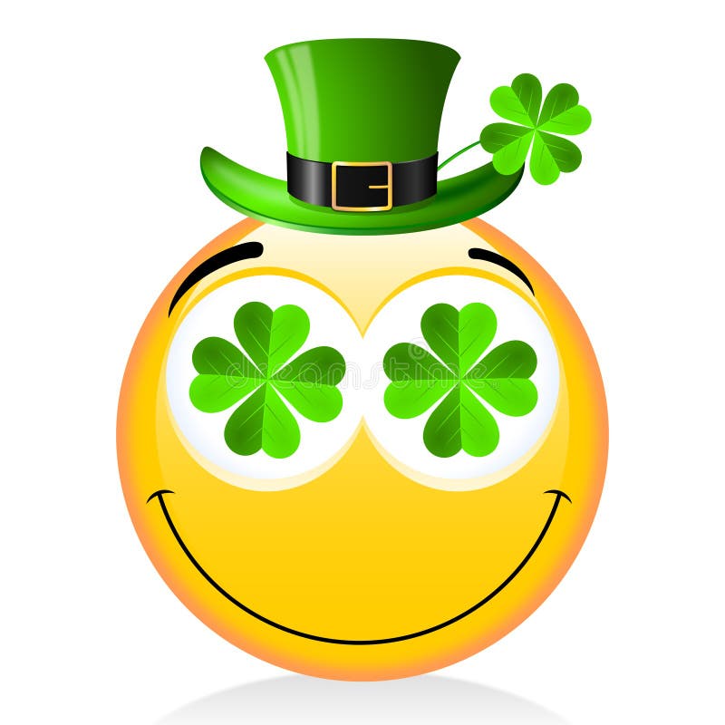Shamrock Emoji Expressions stock vector. Illustration of surprised ...