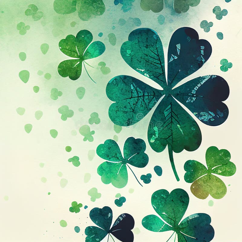 St. Patrick S Day. Four Leaf Clover Leaf Pattern Stock Illustration ...