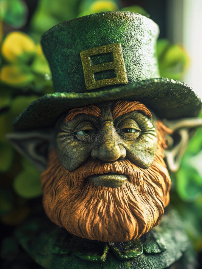 St. Patrick S Day Green Beard Gnome Stock Image - Image of beard ...