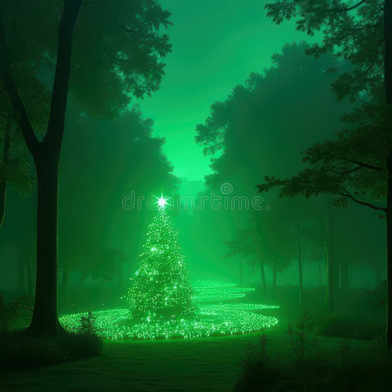 St. Patrick S Day Green Glow Aura Illumination Stock Illustration ...