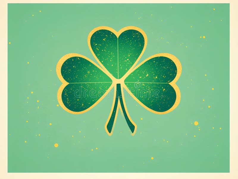 St. Patrick S Day Greeting Card with Shamrock Stock Illustration ...