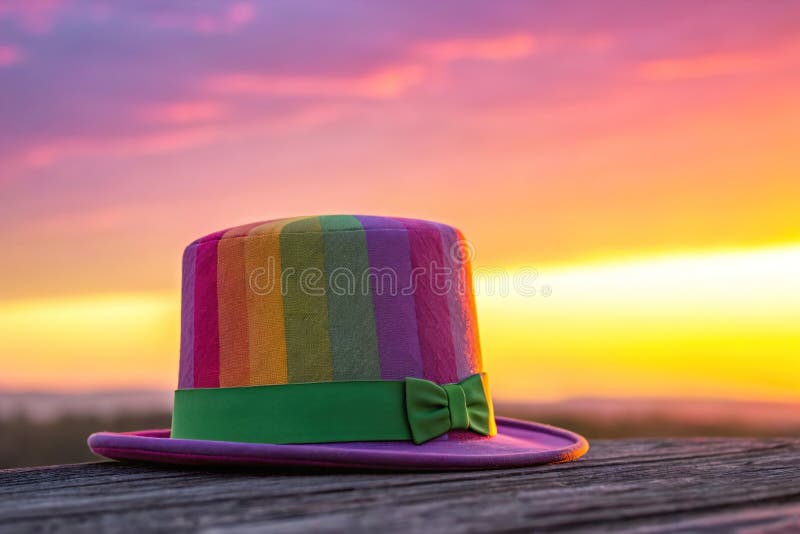 St. Patrick S Day Hat with Sunset-inspired Gradient of Pink Stock ...