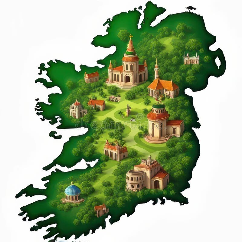 St. Patrick S Day Ireland Map Illustration Stock Illustration ...