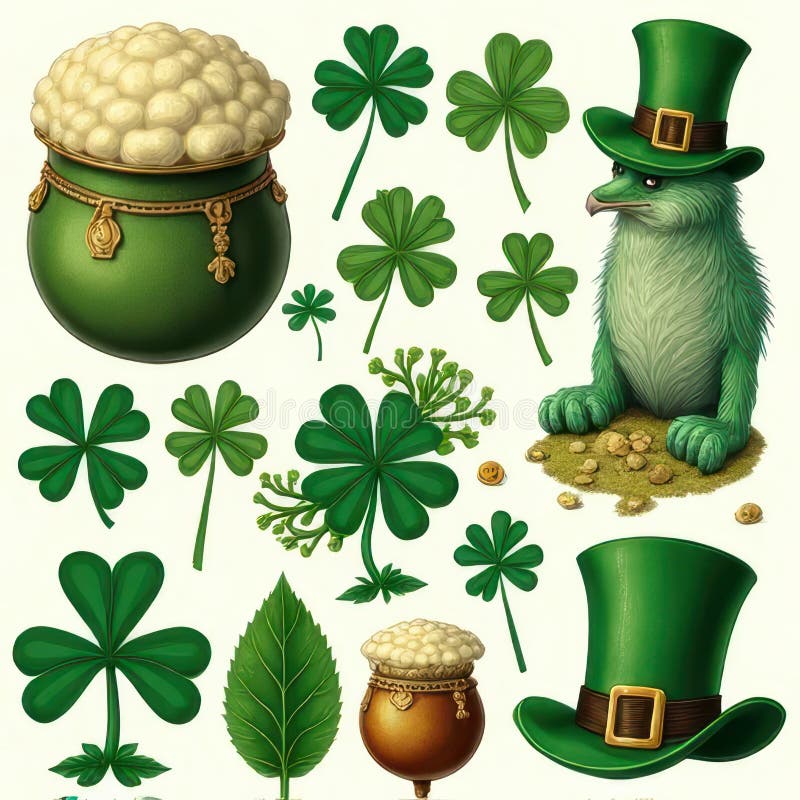 St. Patrick S Day Irish Folklore Illustrations Stock Illustration ...