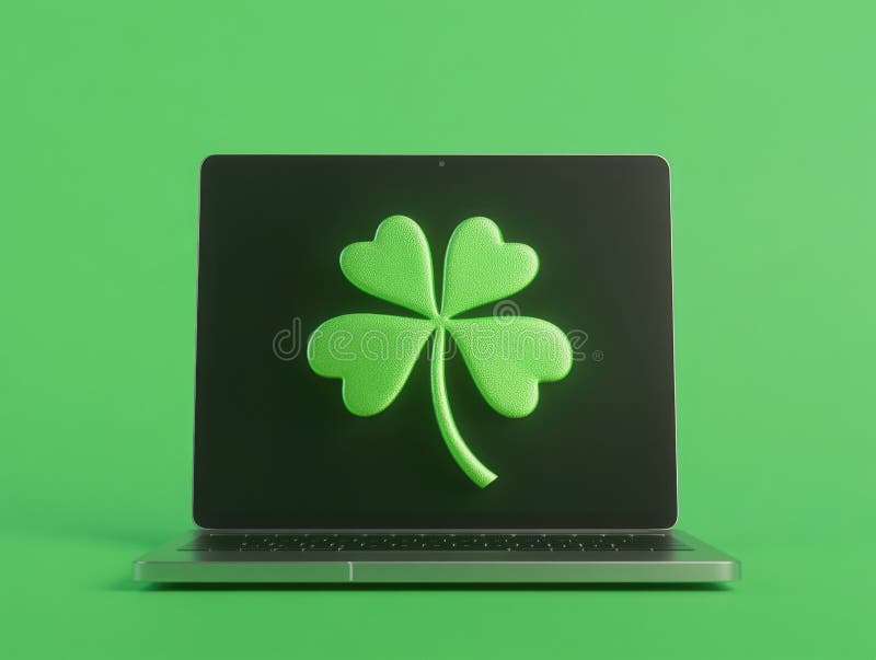 St Patrick s Day Laptop stock photo. Image of tradition - 362715384