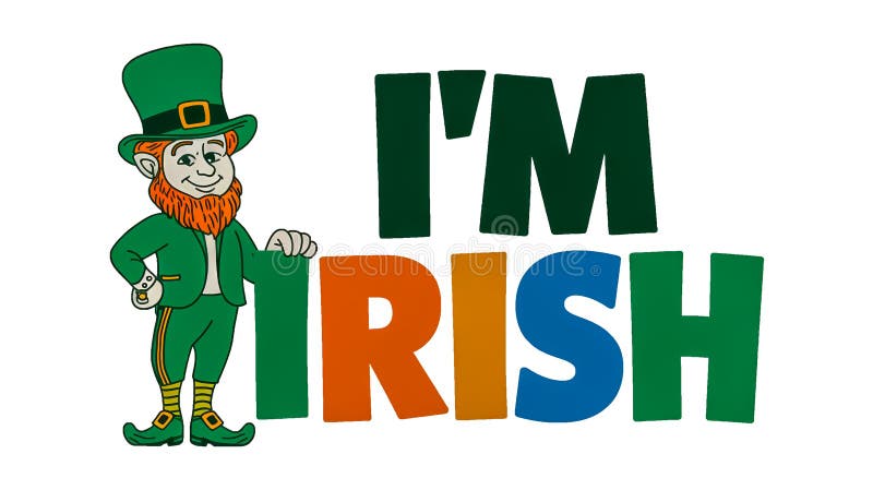 St. Patrick S Day Leprechaun and Typography Stock Photo - Illustration ...