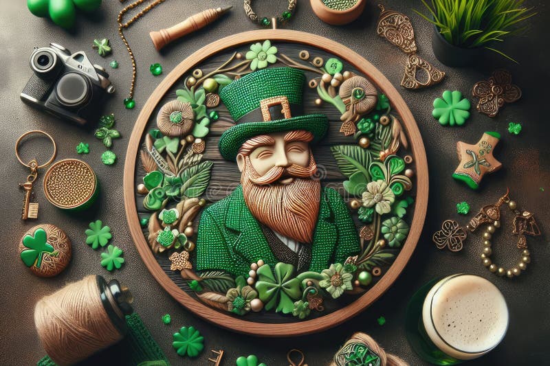 St Patrick S Day National Holiday with Clover. Stock Photo - Image of ...