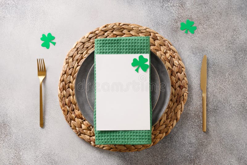 Irish table setting stock image. Image of irish, dining - 18836881