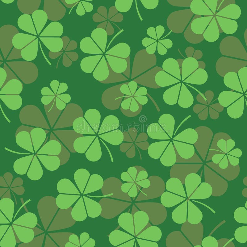 St Patrick S Day Pattern With Clover In Vector Stock Vector