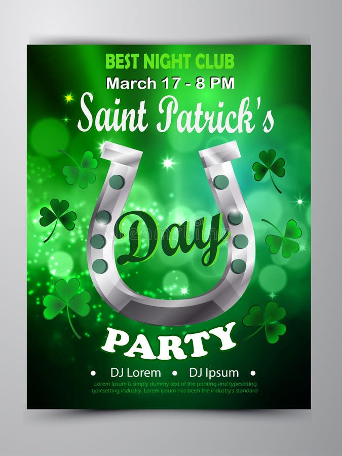 St. Patrick`s Day Poster Set Vector Illustration Stock Vector ...