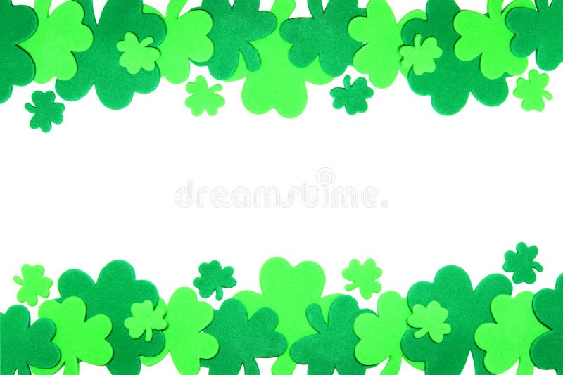 St Patrick S Day Shamrock Border Stock Photo - Image of four ...