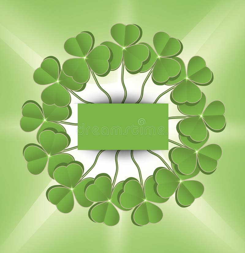 St. Patrick S Day Shamrock Circle Green Stock Illustration ...