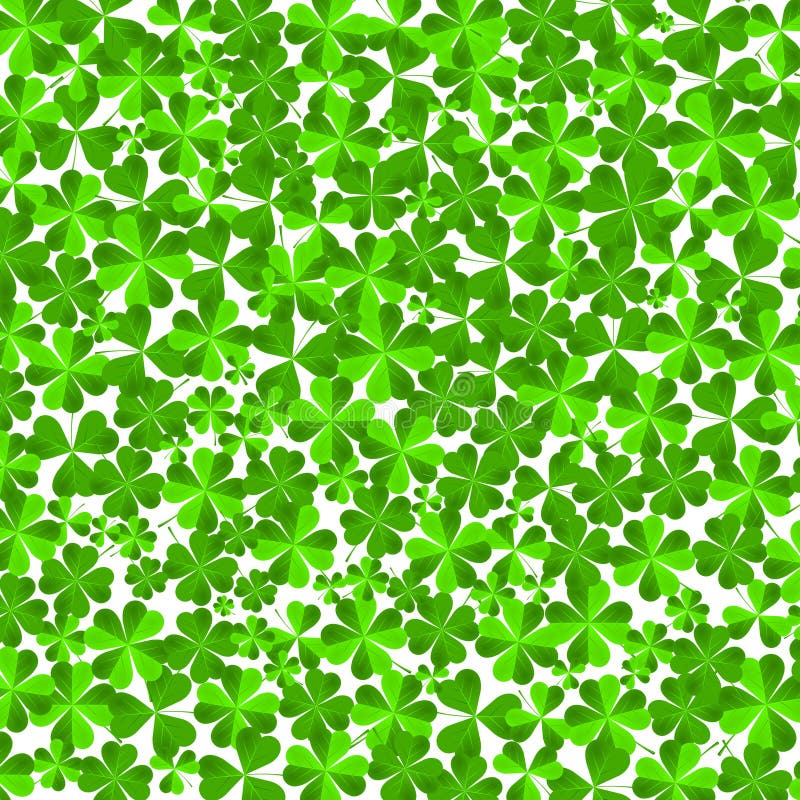 St. Patrick`s Day - Shamrock, Clover Texture Stock Illustration ...