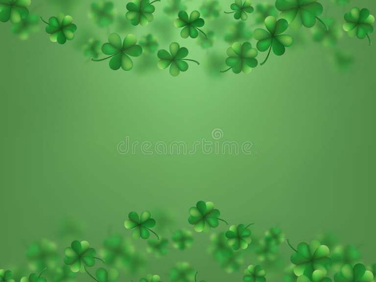 St. Patrick S Day Shamrocks Blur Effect. EPS 10 Vector Stock Vector ...