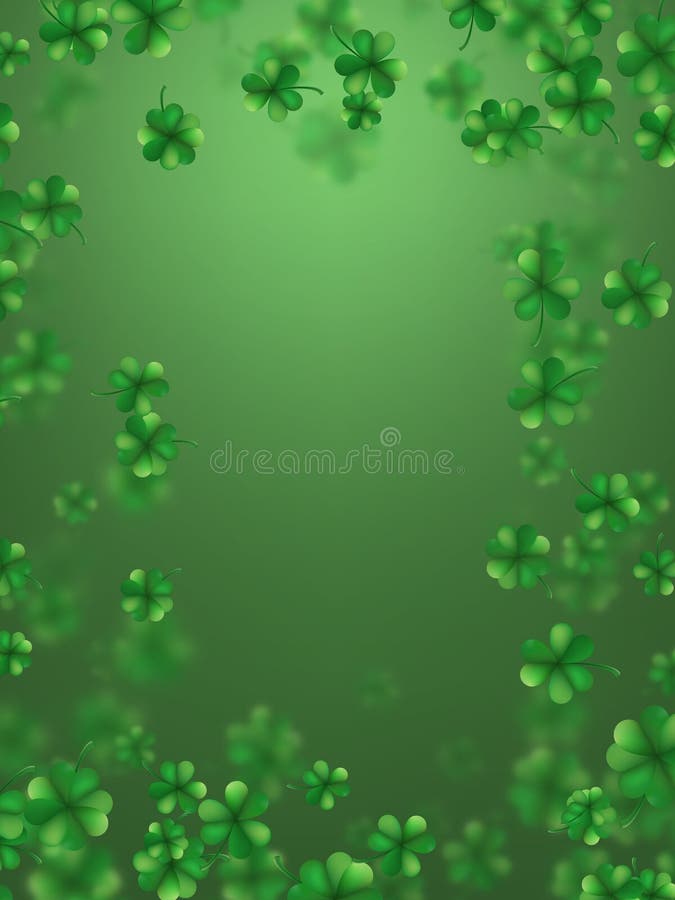 St. Patrick S Day Shamrocks Blur Effect. EPS 10 Vector Stock Vector ...