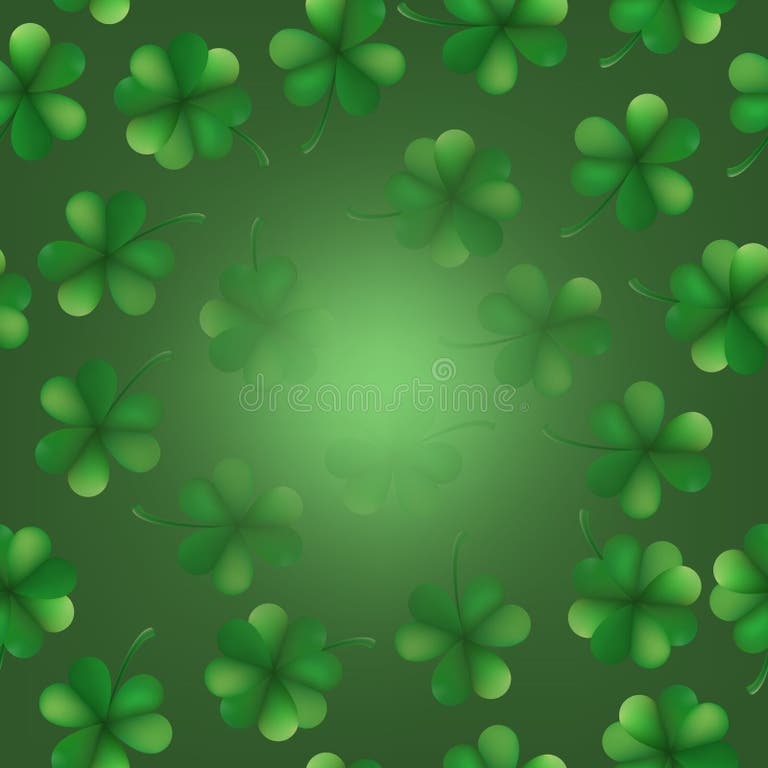 St. Patrick S Day Shamrocks Blur Effect. EPS 10 Vector Stock Vector ...