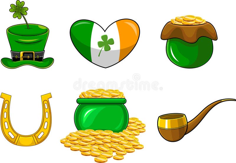 St. Patrick s Day Symbols stock vector. Illustration of group - 269747592