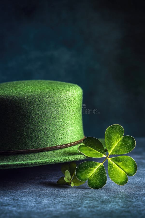 St Patrick S Day Top Hat and Shamrock Stock Photo - Image of ...