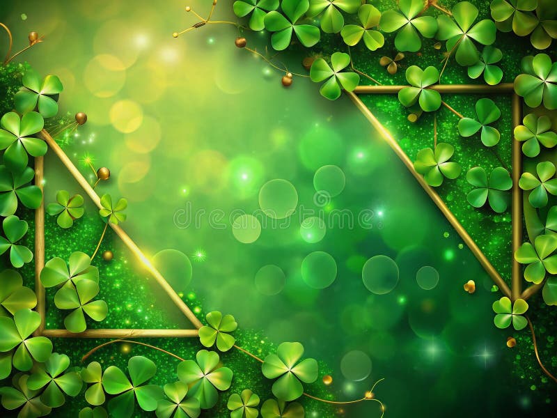 St. Patrick S Day Triangle Corner Frame: Festive Bokeh Design for ...