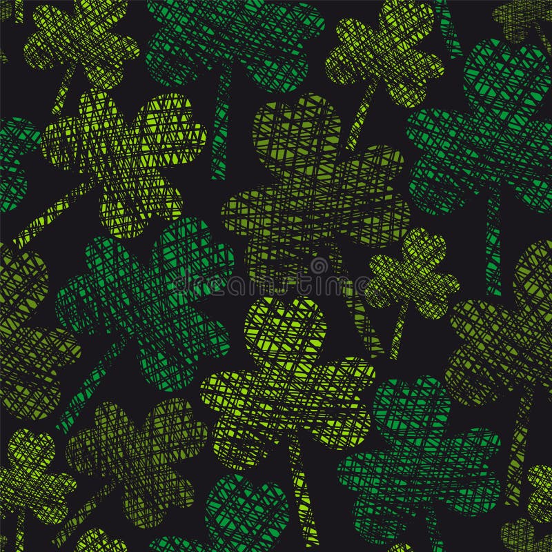 St. Patrick S Day Vintage Seamless Clover Pattern Stock Vector ...