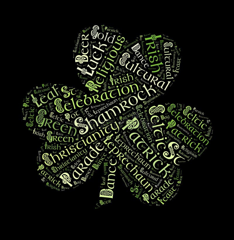 Saint Patrick Day Word Cloud Shamrock Stock Illustrations – 45 Saint ...